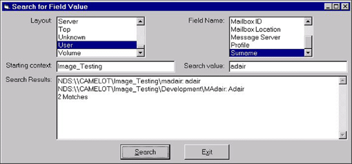The Novell Controls For ActiveX And Visual Basic Searching NDS Field Values